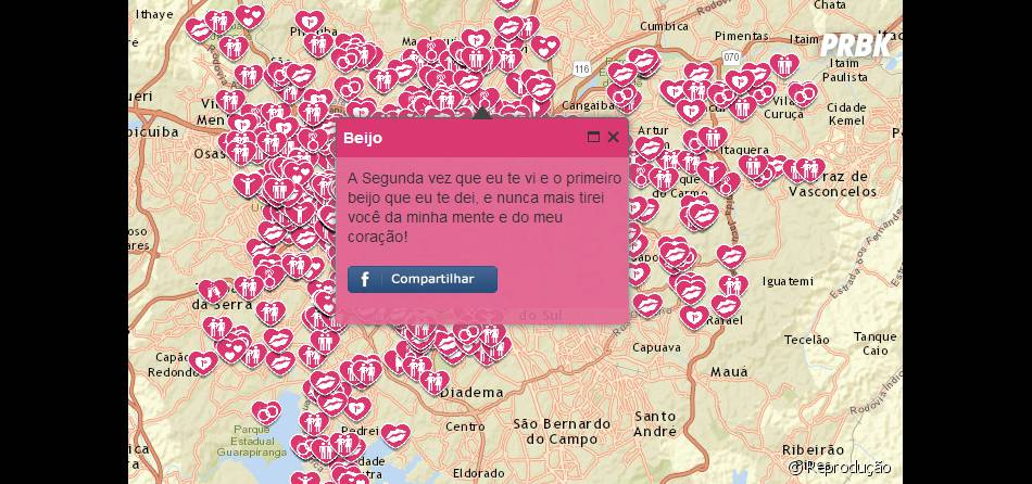 Mapa do Amor: a ideia é da empresa Imagem - Purebreak