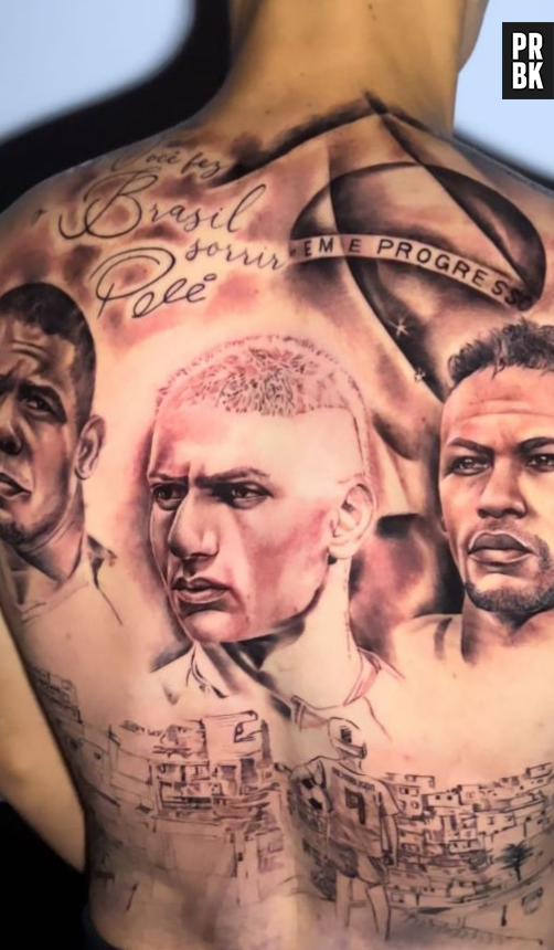 Foto: O amigo de Neymar, Richarlison, quis tatuar o rosto da dupla ... Foto: O amigo de Neymar, Richarlison, quis tatuar o rosto da dupla ...