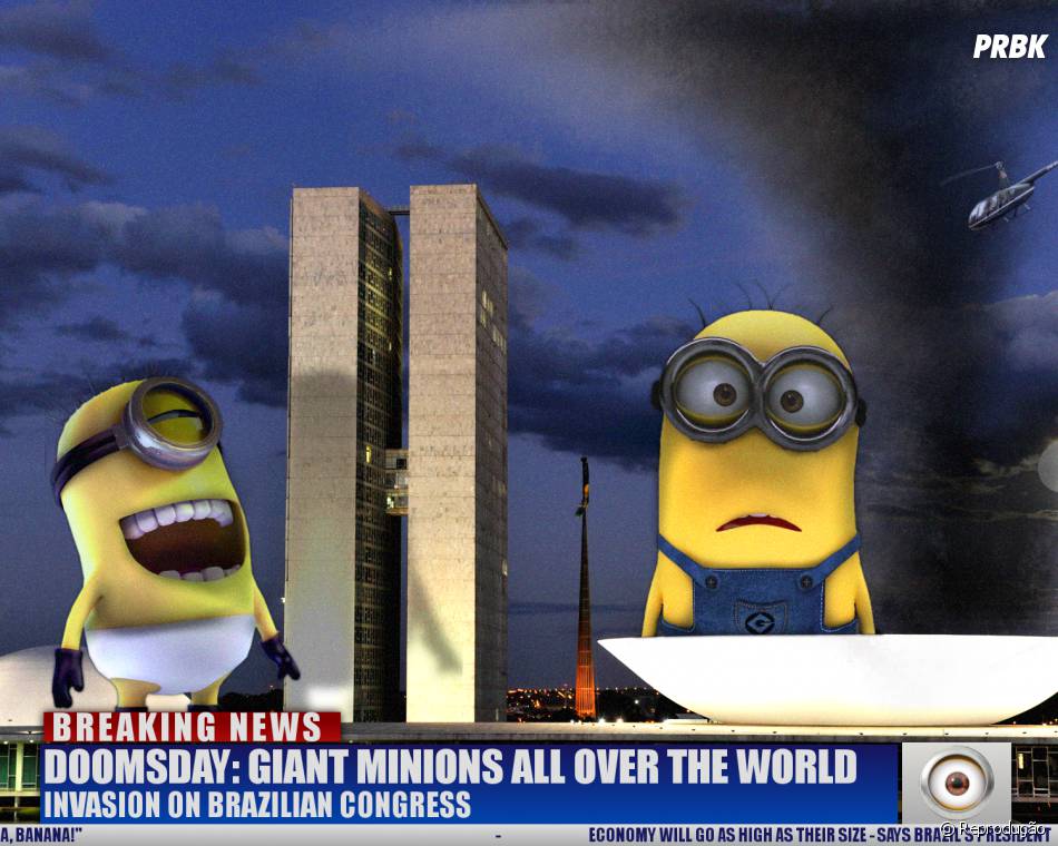 Minions atacando Brasília no Brasil! Imagine a confusão?! - Purebreak