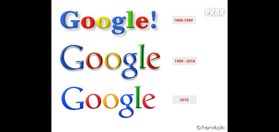 Desde que a Google foi criada, há 17 anos atrás, o logotipo já mudou ...