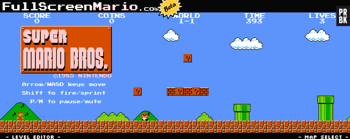 Foto: Super Mario traz elementos da versão clássica em HTML5! - Purebreak