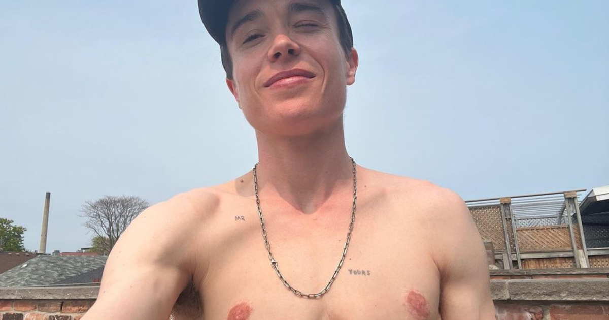 Elliot Page posta foto sem camisa, fala sobre disforia de gênero e ...