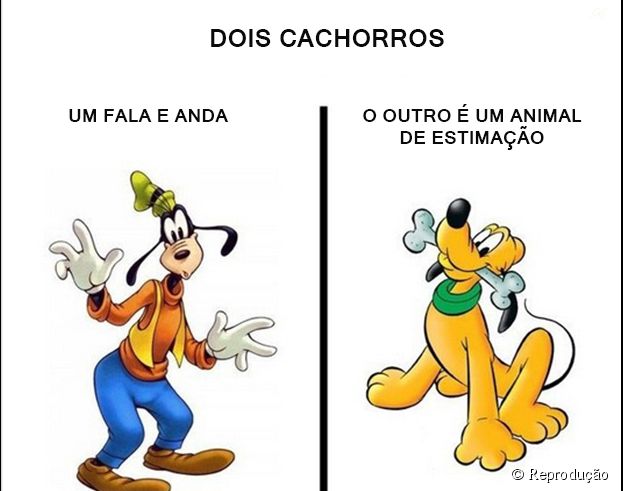 O Pateta é um cachorro que fala, que é amigo do Mickey, que tem um ...