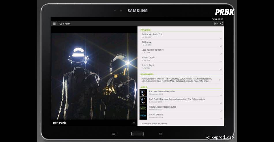 Com o aplicativo de música VEVO você não só ouve, como também assiste ...