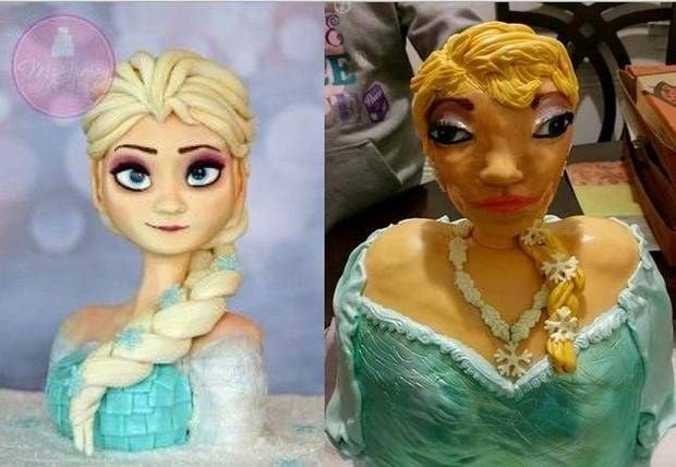 Bolo "feio" da Elsa de "Frozen", que viralizou na Internet, tinha uma ...